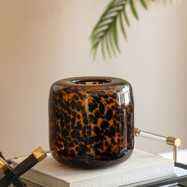 Leopard Glass Vase
