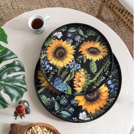 Set of 2 Sunflower Trays