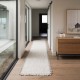 Ulster Floor Runner Rug by Baya - White/Natural