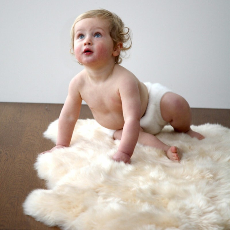 New Zealand Sheepskin Infant Rugs by Auskin - Bone