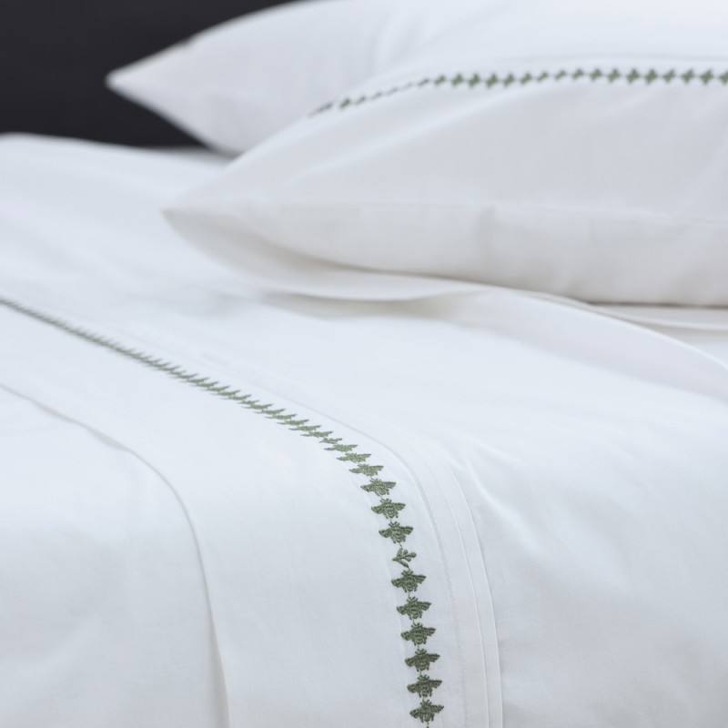 Bee Embroidery Sheet Set by MM Linen - Thyme
