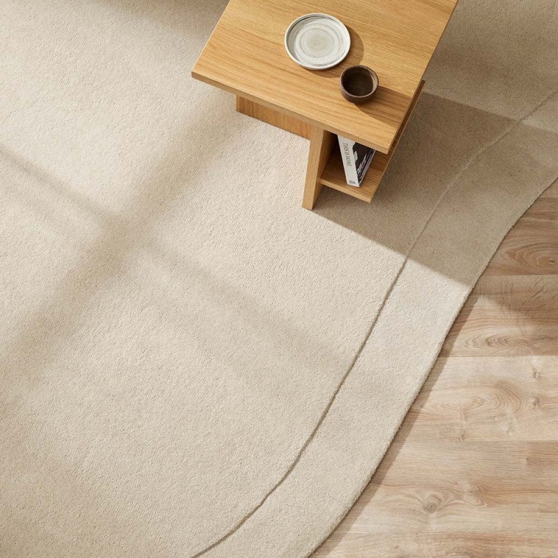 Form 100% Wool Floor Rug by Baya - Natural
