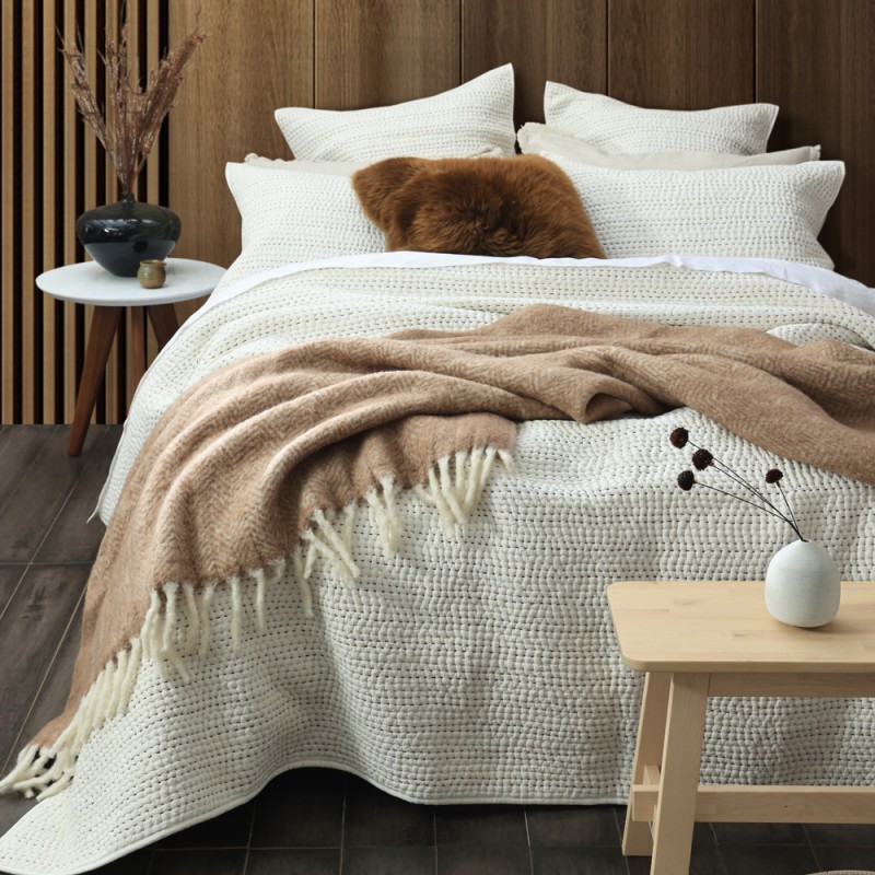 Loom Coverlet Set by MM Linen - Chalk