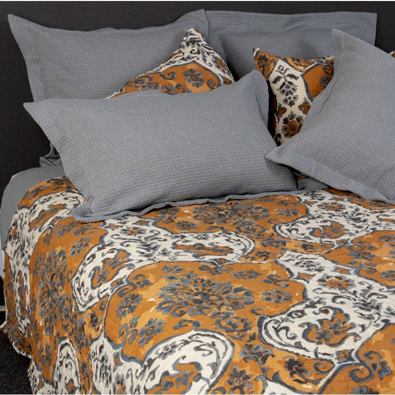 Sophia Quilted Bedspread - Ochre