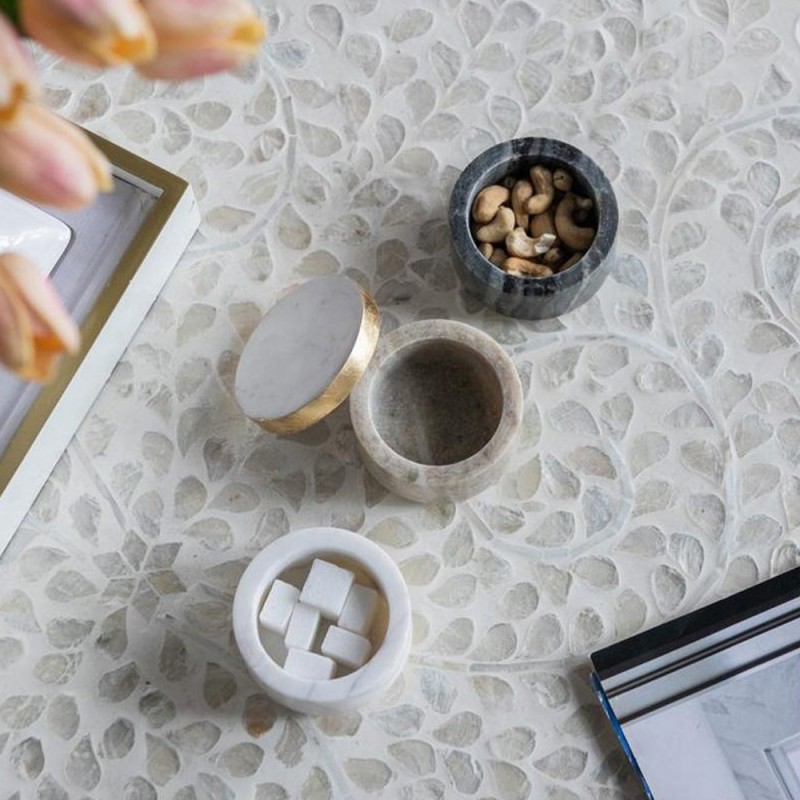 3 Tiered Marble Stackable Jars