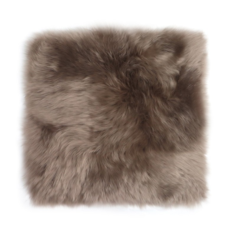 Longwool Sheepskin Square Seat Plate 2 Pack - Vole